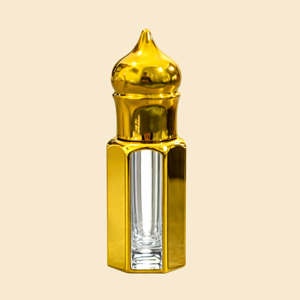 Luxury Royal Gold Arabic Empty Attar Bottle for Wholesale | AM Fragrances